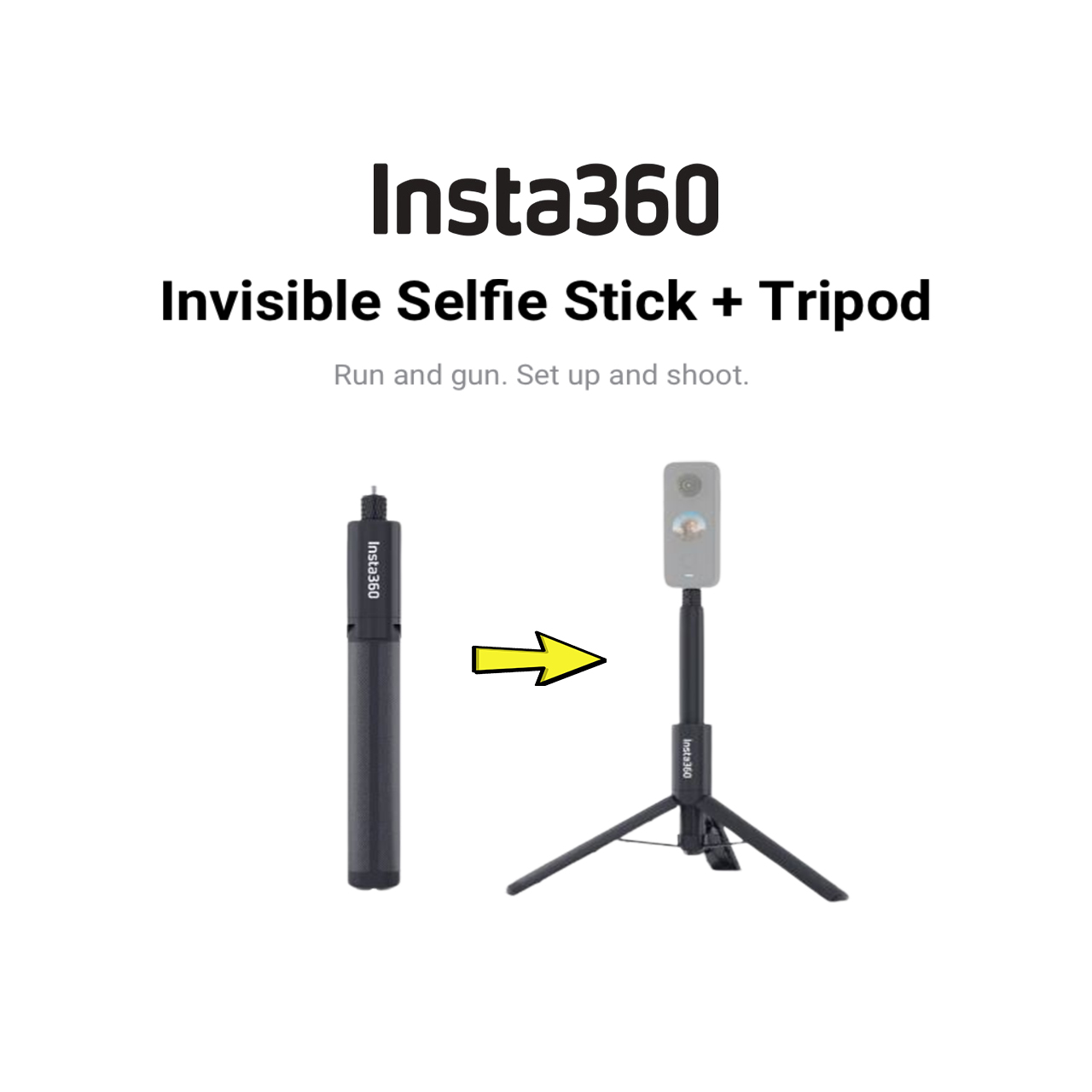 Insta360 2-in-1 Invisible Selfie Stick + Tripod - Dronecare