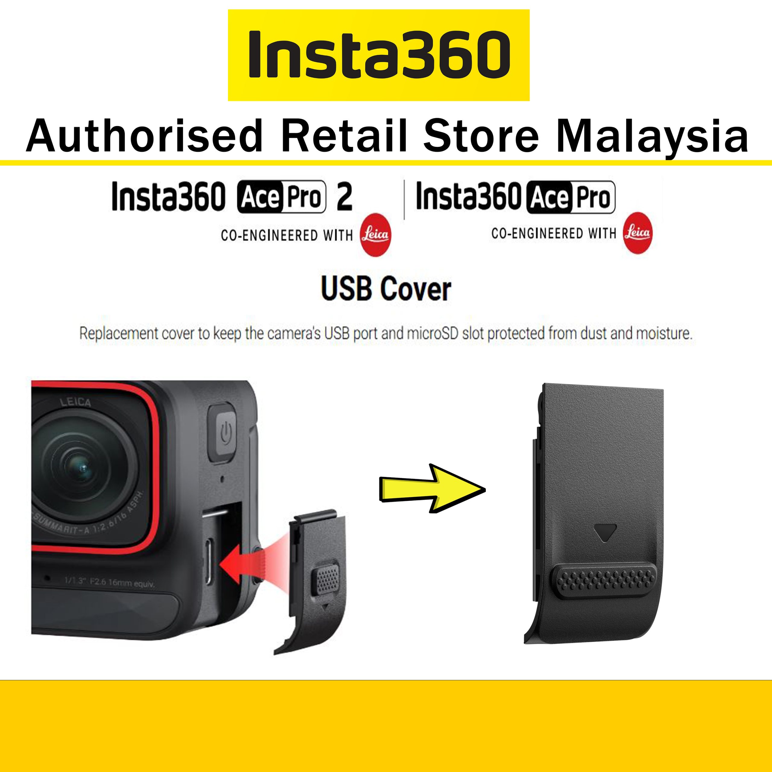 Insta360 Ace Pro 2/Ace Pro USB Cover - Dronecare